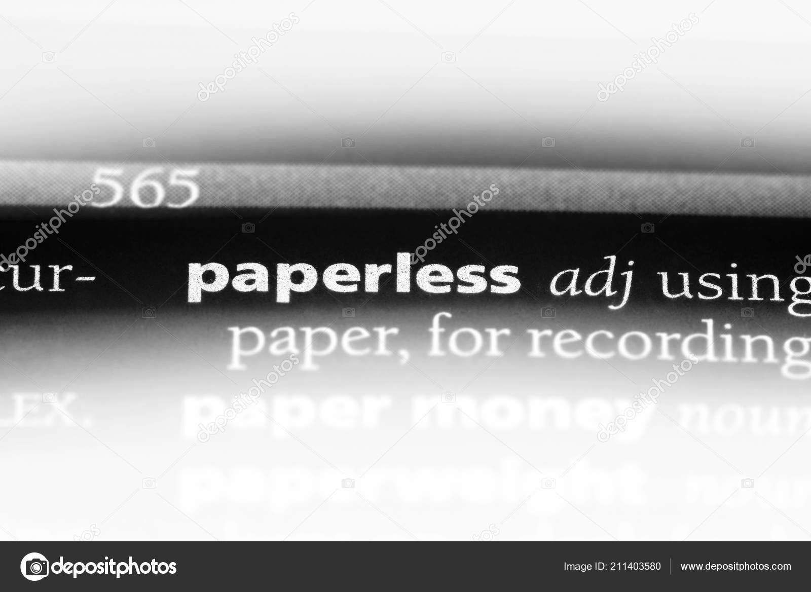 Paperless Word Dictionary Paperless Concept — Stock Photo © Casimiro_PT ...
