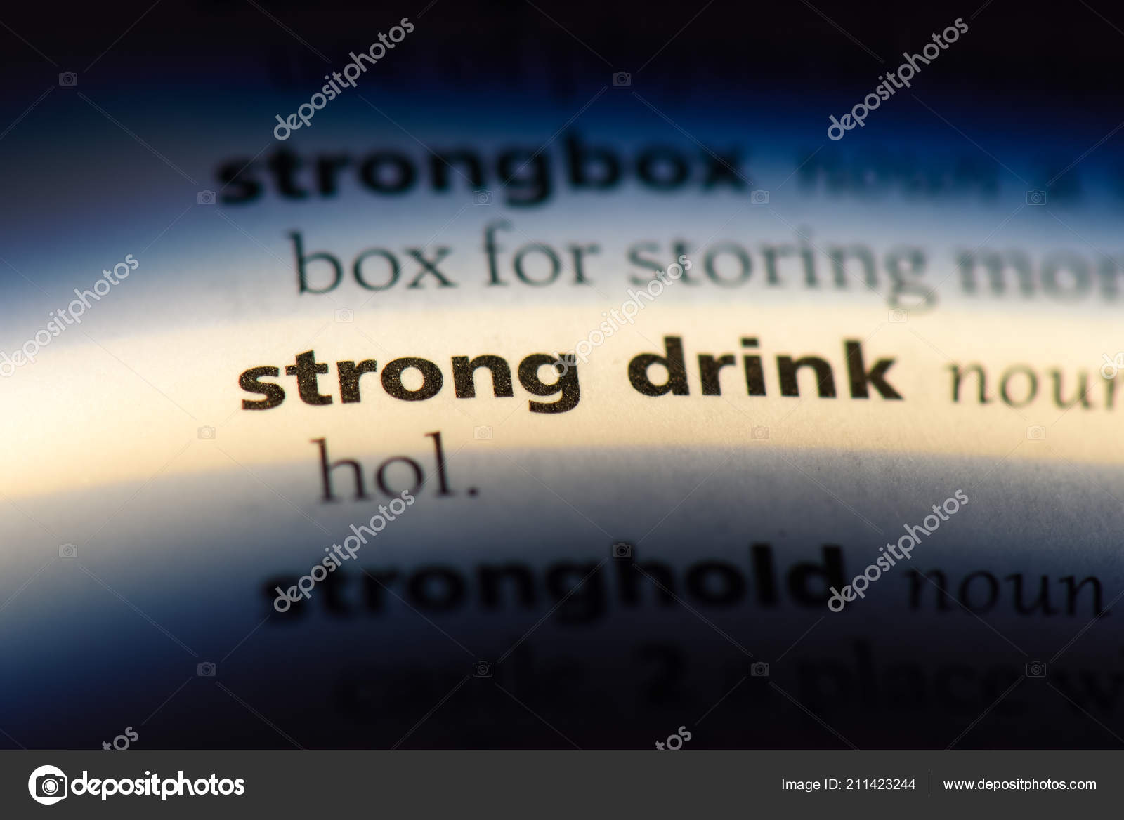 Strong Drink Word Dictionary Strong Drink Concept — Stock Photo ...