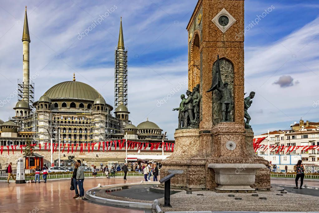 taksim, istanbul, pavo-octubre 7,2019.Vista desde la plaza Taksim, la ...