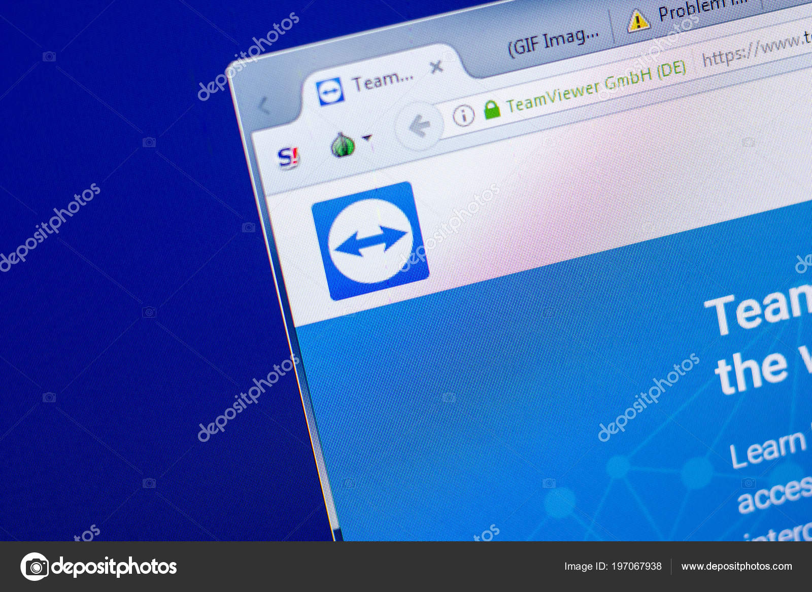 Ryazan Russia May 2018 Homepage Teamviewer Website Display Url ...