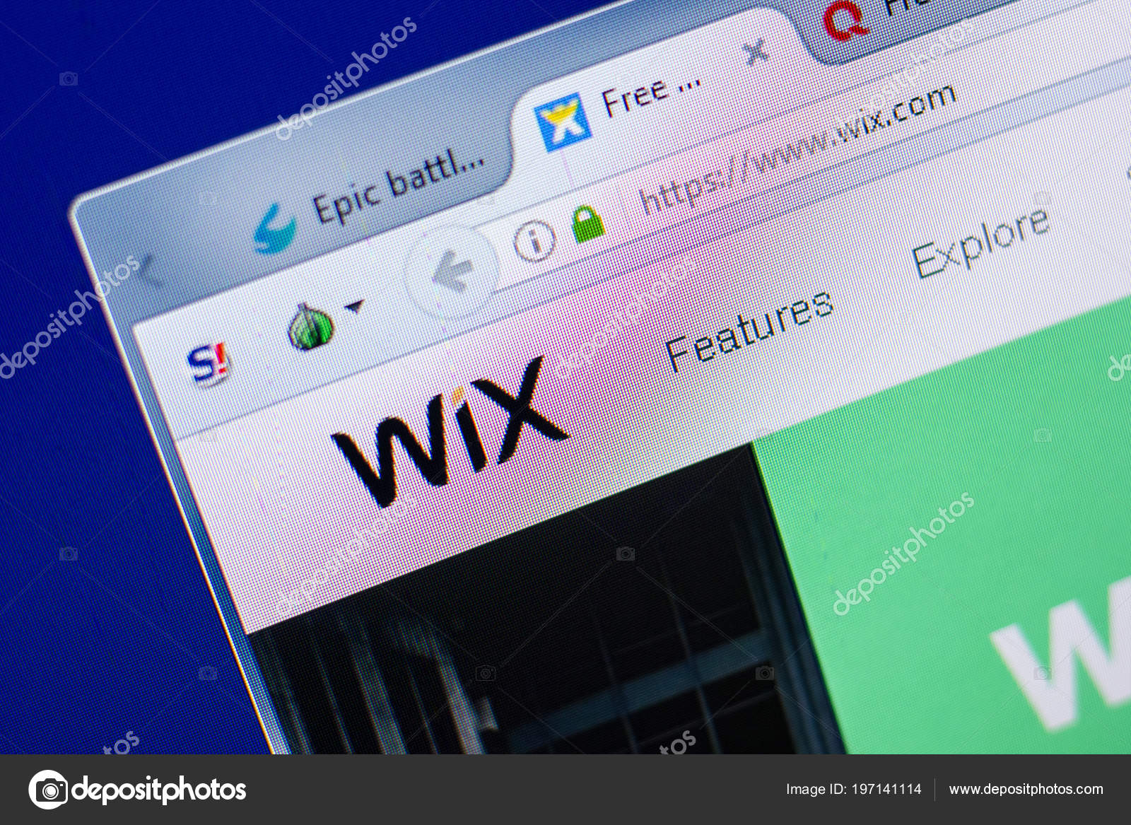 Ryazan Russia May 2018 Homepage Wix Website Display Url Wix — Stock Editorial Photo ...