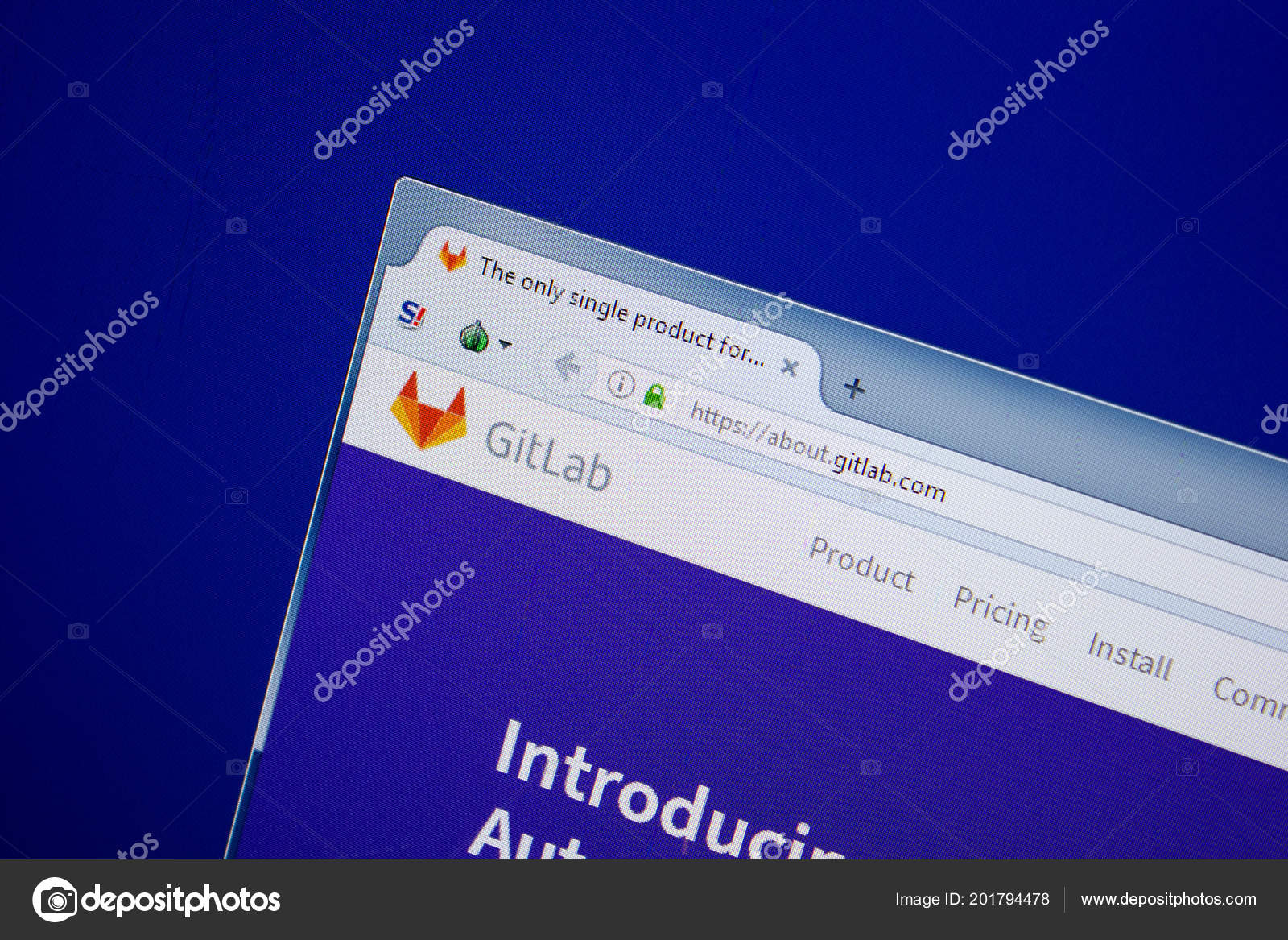 Ryazan Russia June 2018 Homepage Gitlab Website Display Url Gitlab — Stock Editorial Photo ...