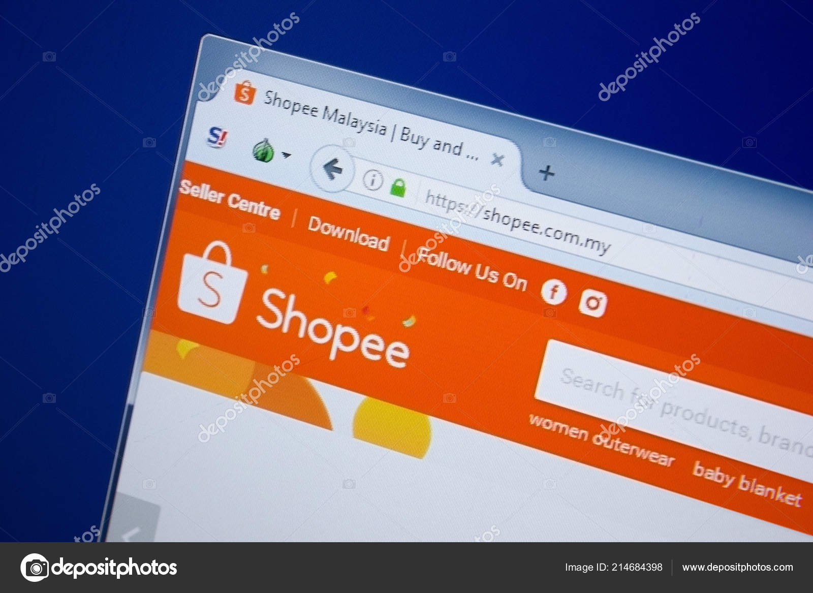 Ryazan Russia September 2018 Homepage Shopee Website Display Url Shopee ...