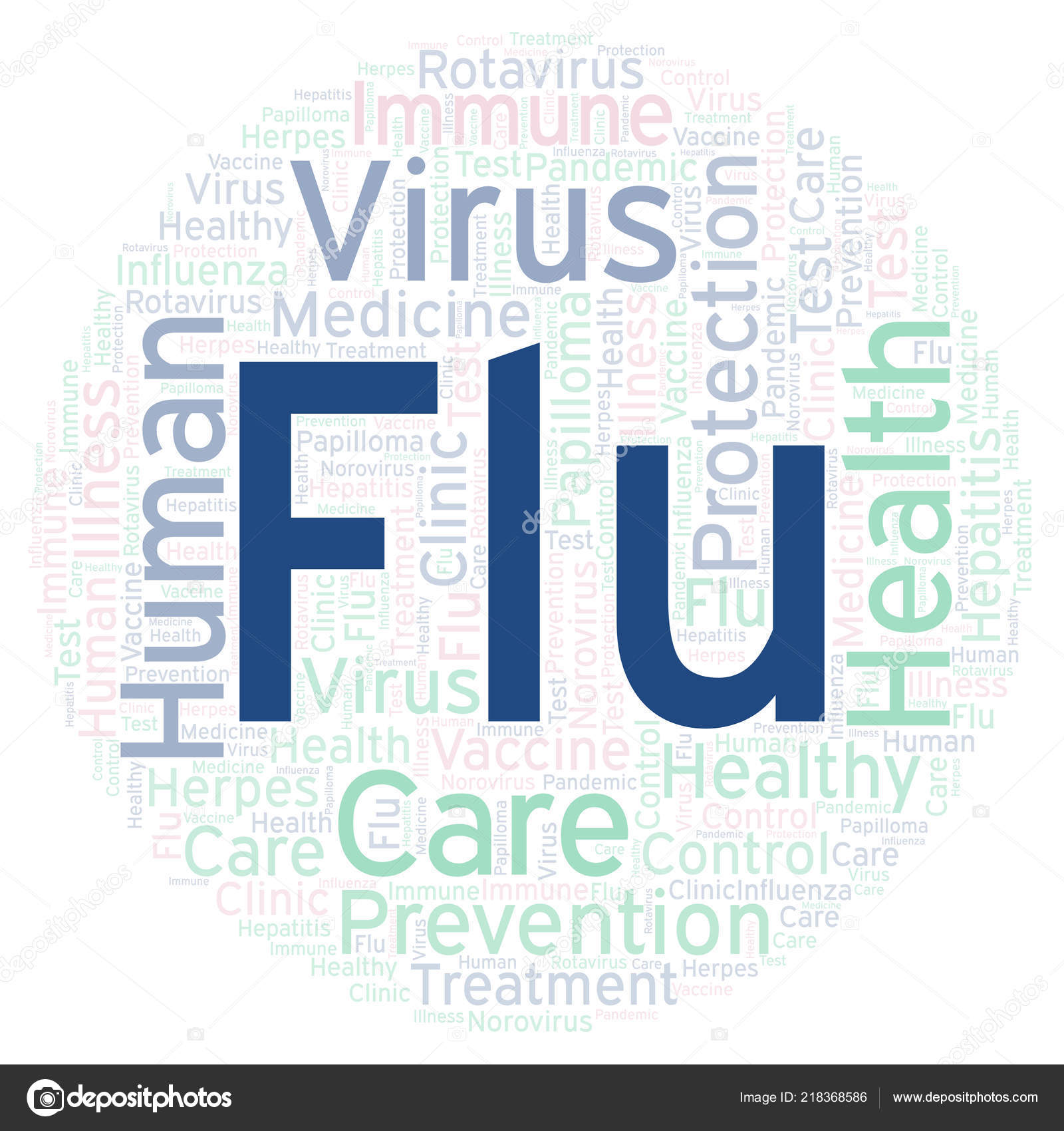 Flu Word Cloud Made Text Only — Stock Photo © sharafmaksumov #218368586