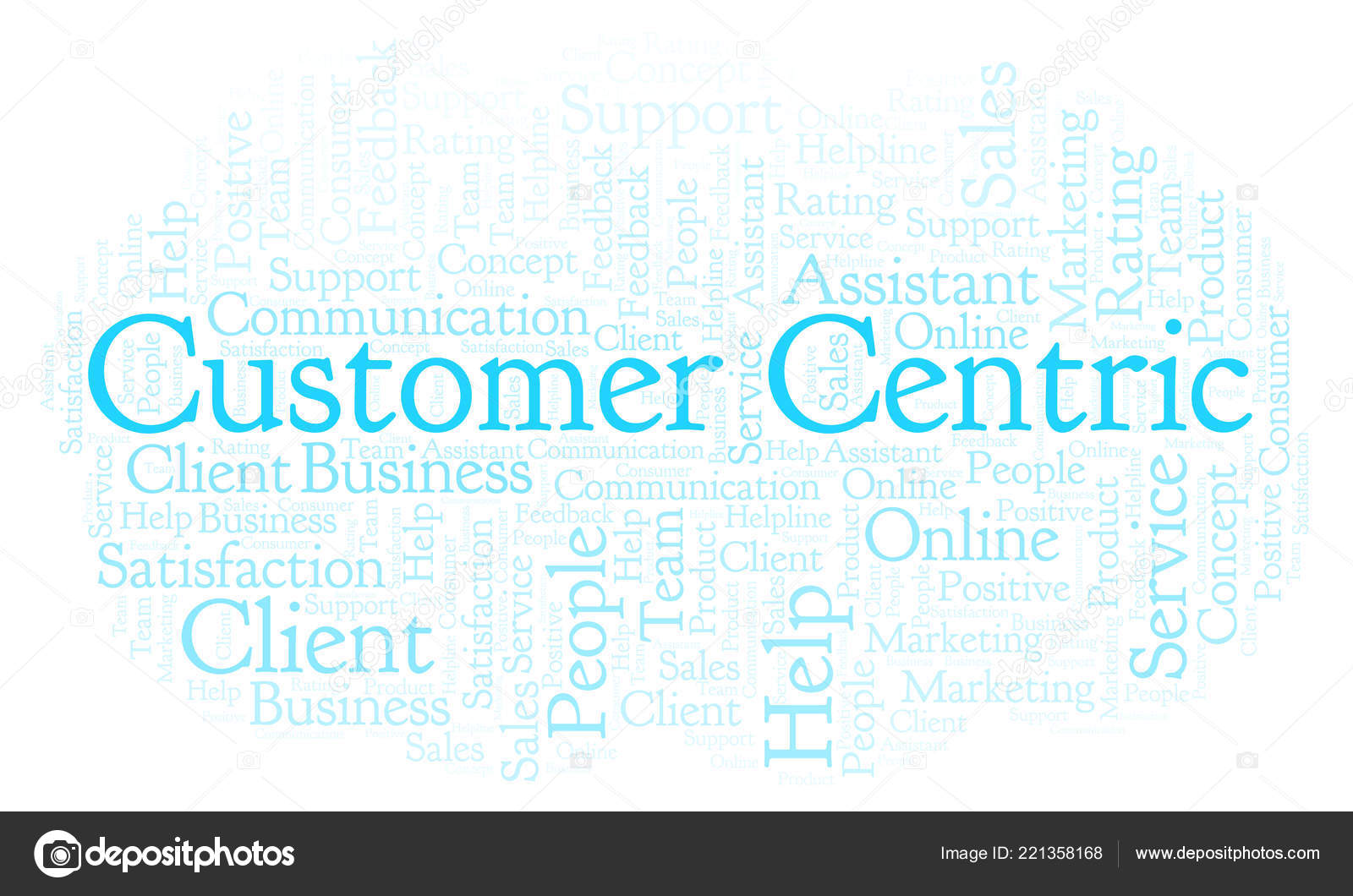 Customer Centric Word Cloud Made Text Only — Stock Photo ...