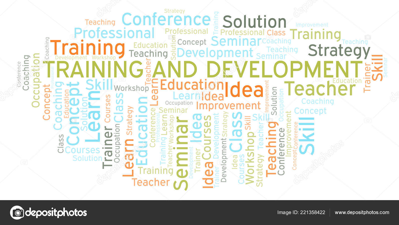 Training Development Word Cloud Wordcloud Made Text Only — Stock Photo ...