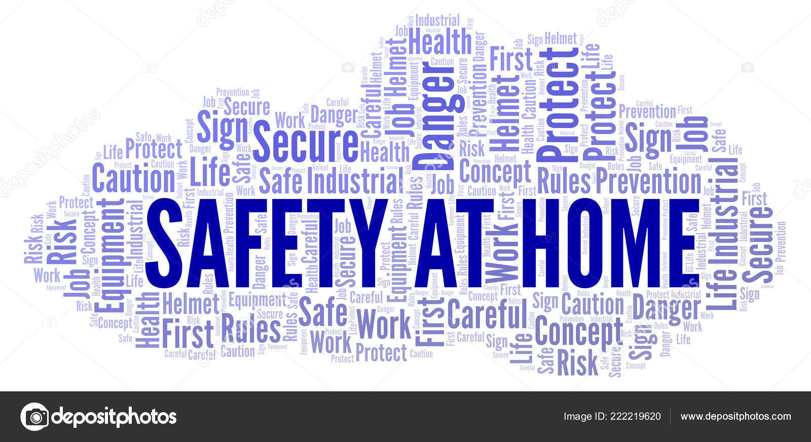Safety Home Word Cloud Word Cloud Made Text Only — Stock Photo ...