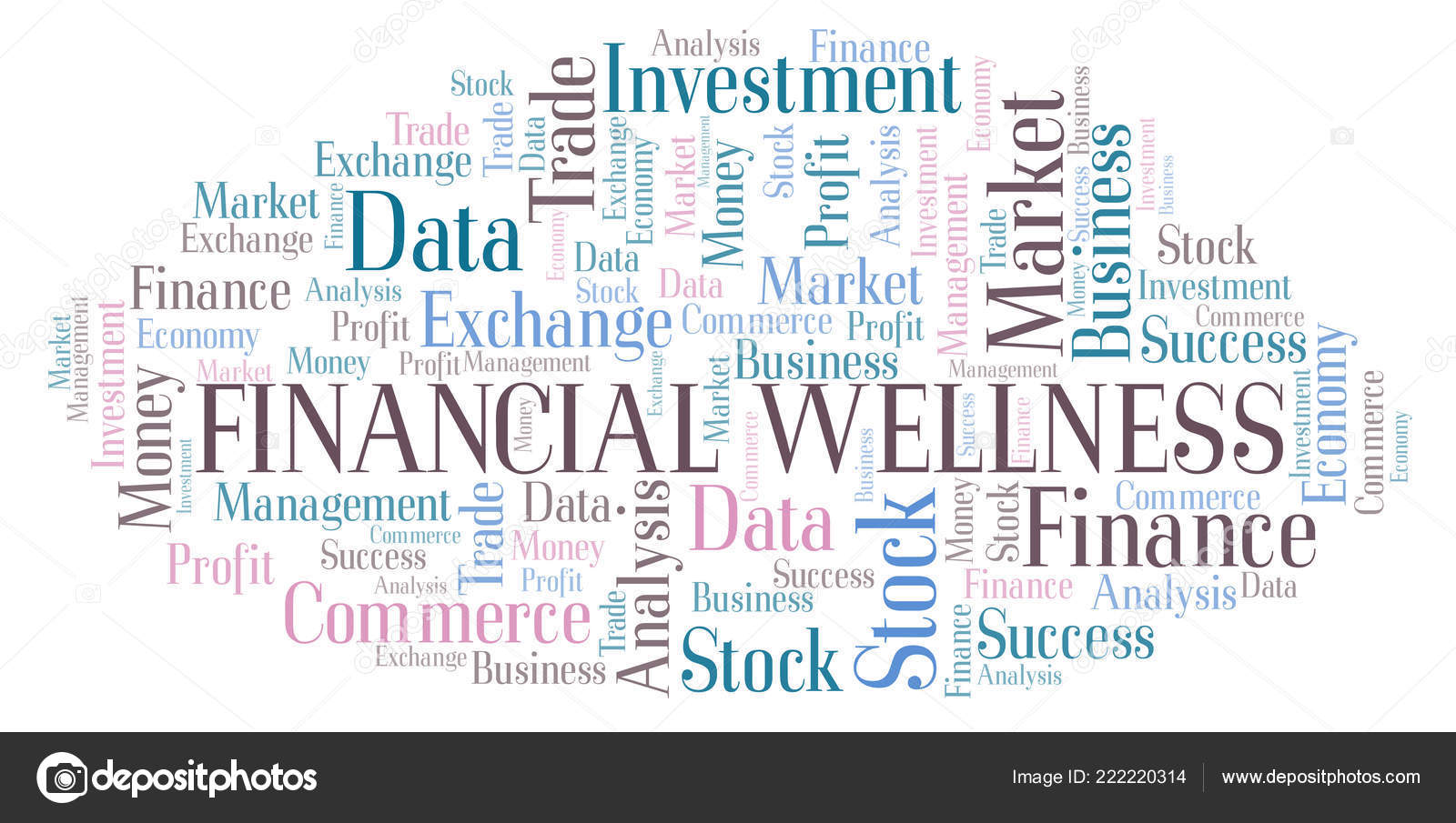 Financial Wellness Word Cloud Wordcloud Made Text Only Stock Photo by ...