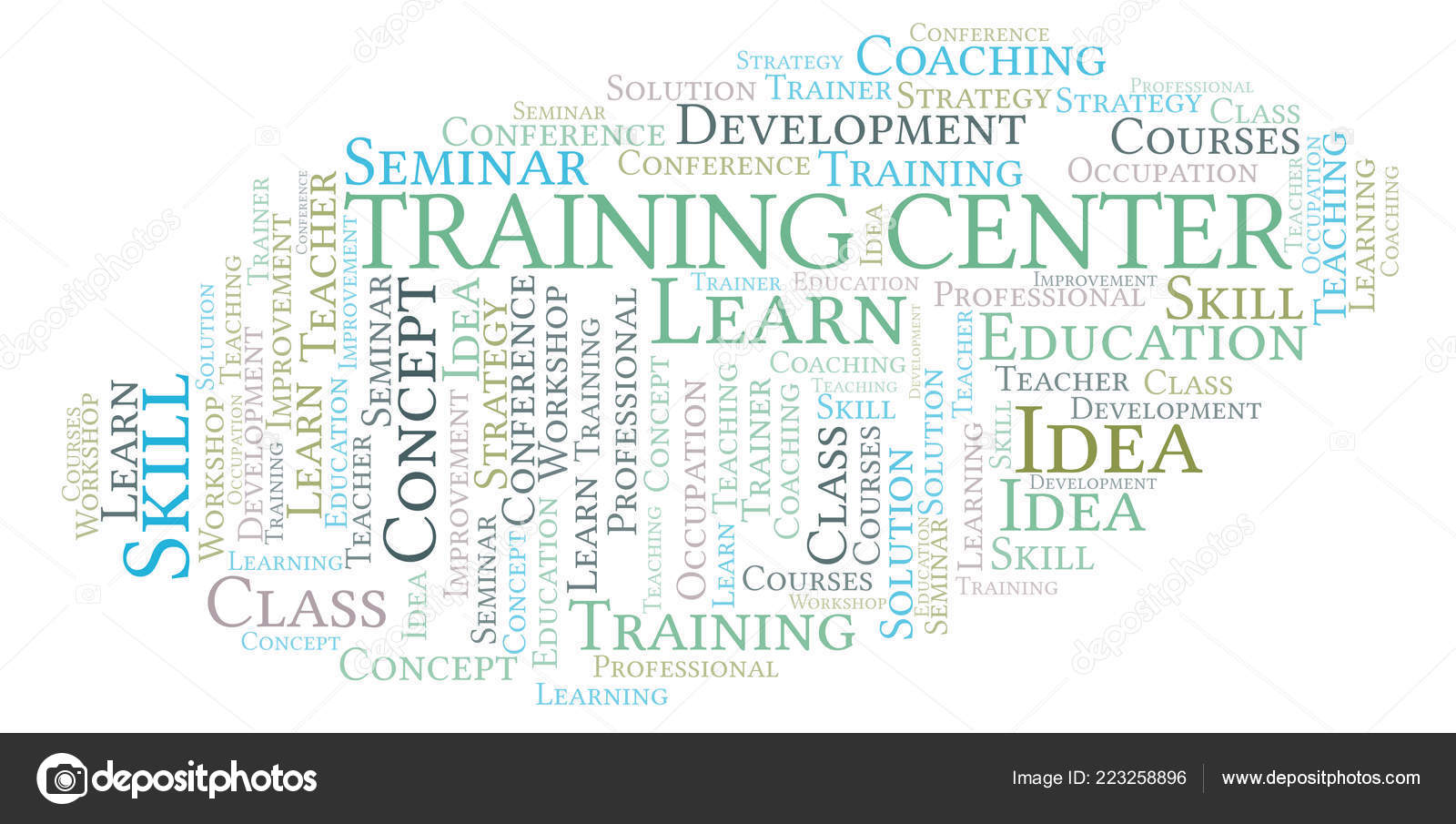 Training Center Word Cloud Wordcloud Made Text Only — Stock Photo ...