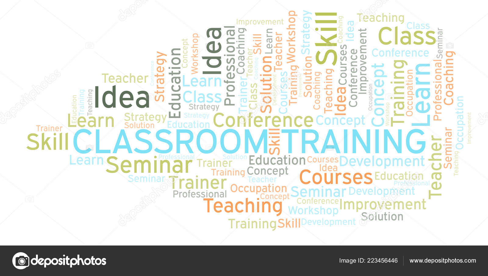 Classroom Training Word Cloud Wordcloud Made Text Only Stock Photo by ...