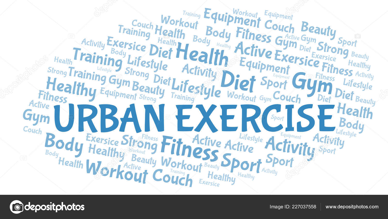 Urban Exercise Word Cloud Wordcloud Made Text Only — Stock Photo ...