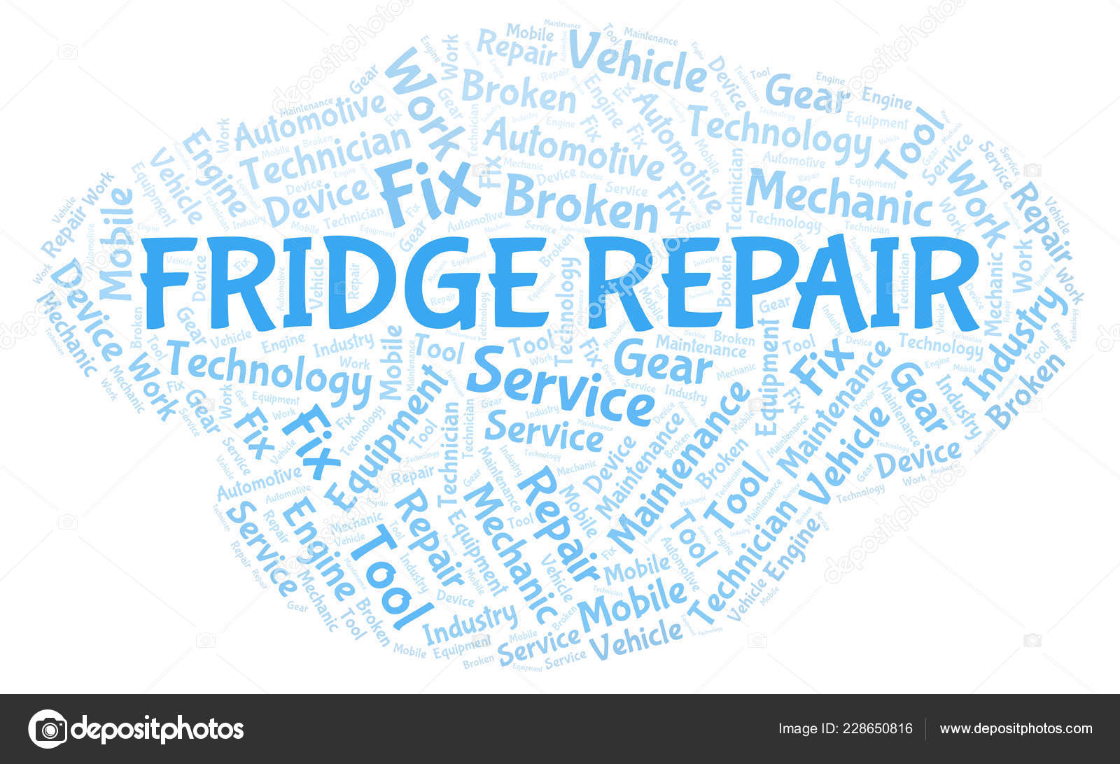 Fridge Repair Word Cloud Wordcloud Made Text Only — Stock Photo ...