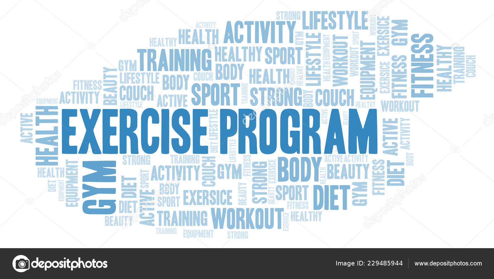 Exercise Program Word Cloud Wordcloud Made Text Only — Stock Photo ...