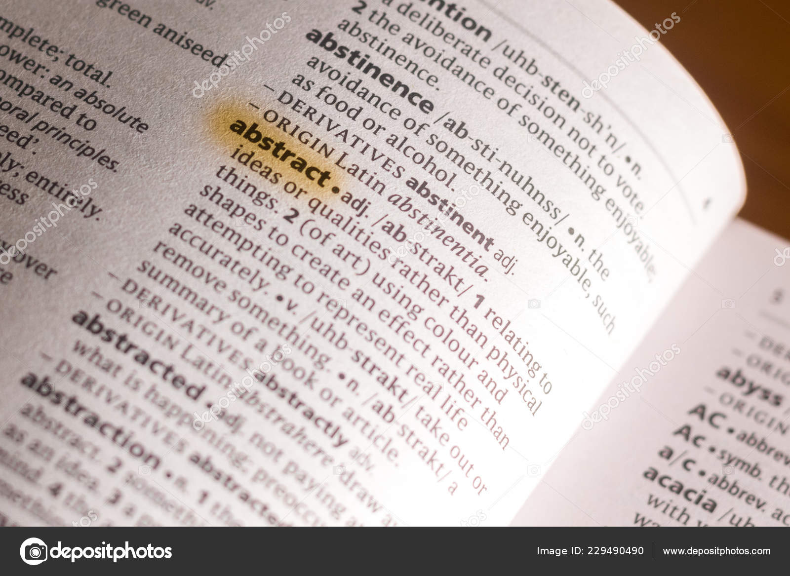 Word Phrase Abstract Dictionary Highlighted Marker — Stock Photo ...