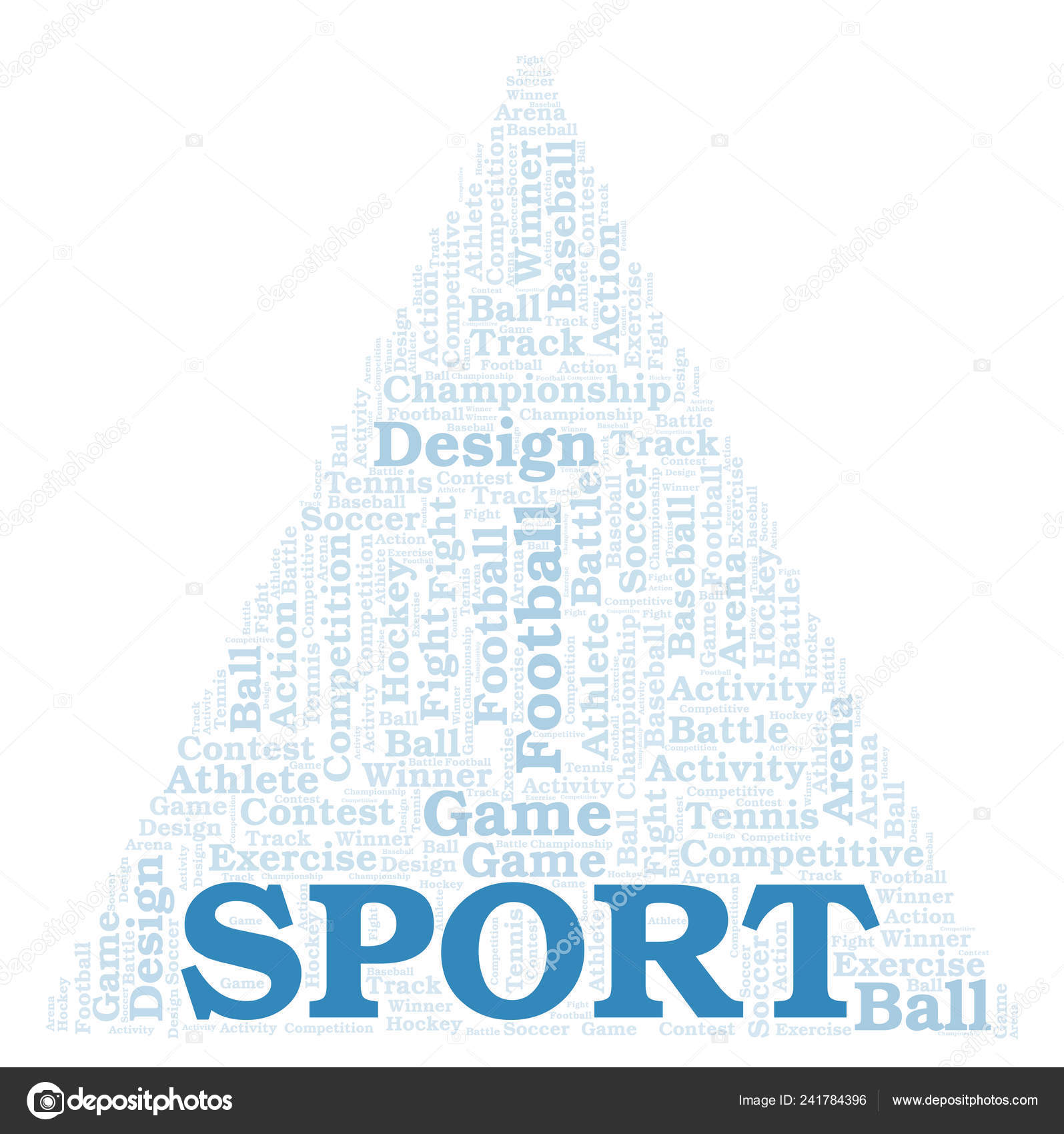 Sport Word Cloud Wordcloud Made Text Only — Stock Photo ...