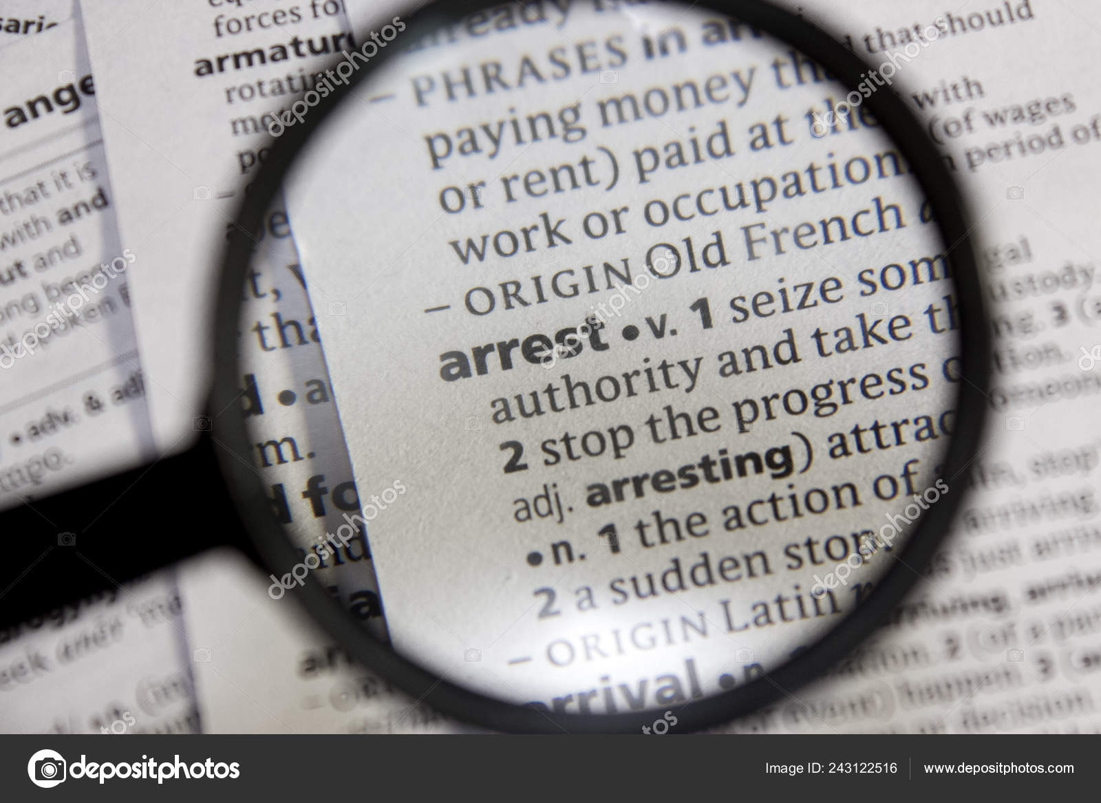 Arrest Word Phrase Dictionary — Stock Photo © sharafmaksumov #243122516