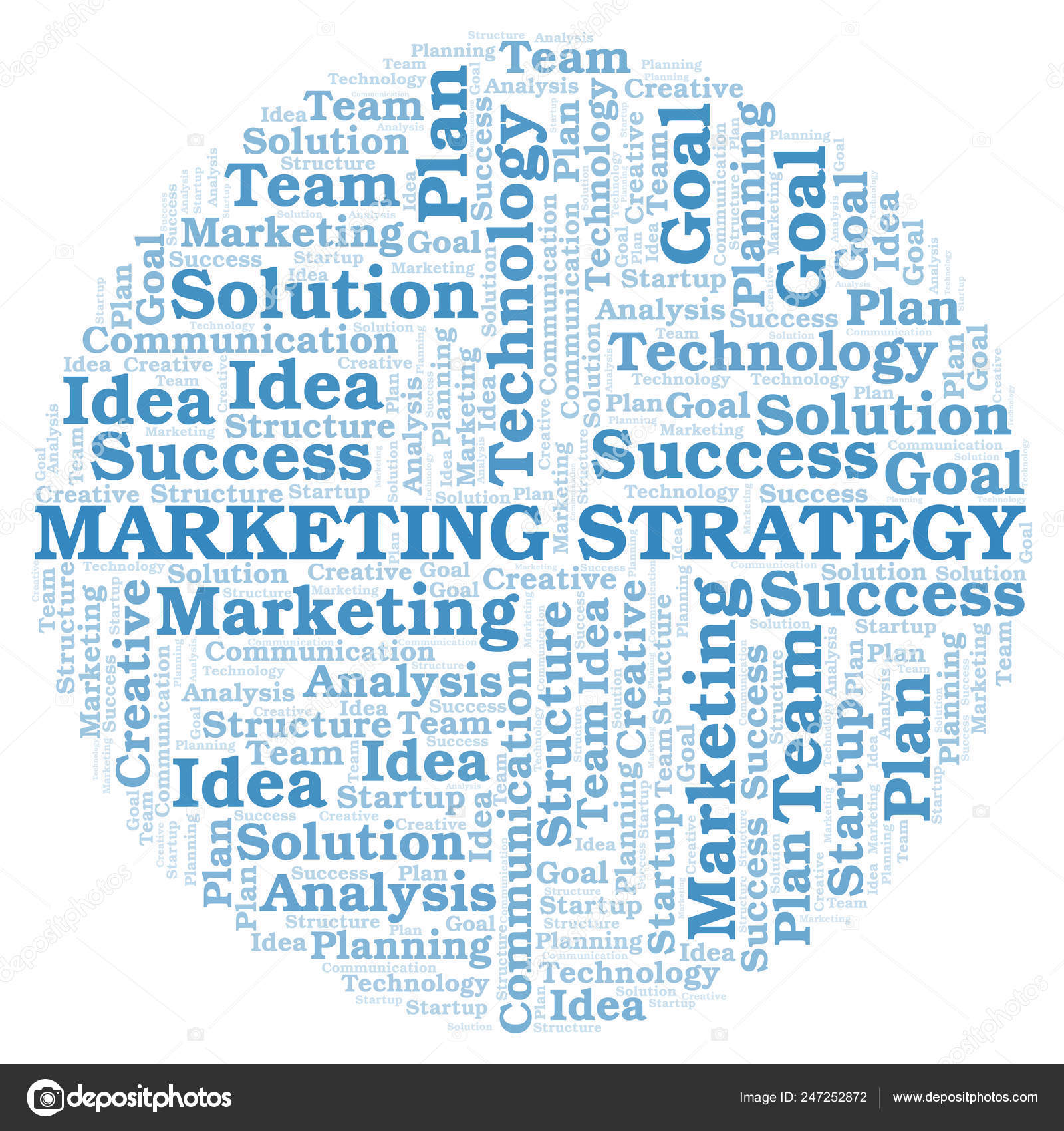 Marketing Strategy Word Cloud Wordcloud Made Text Only — Stock Photo ...