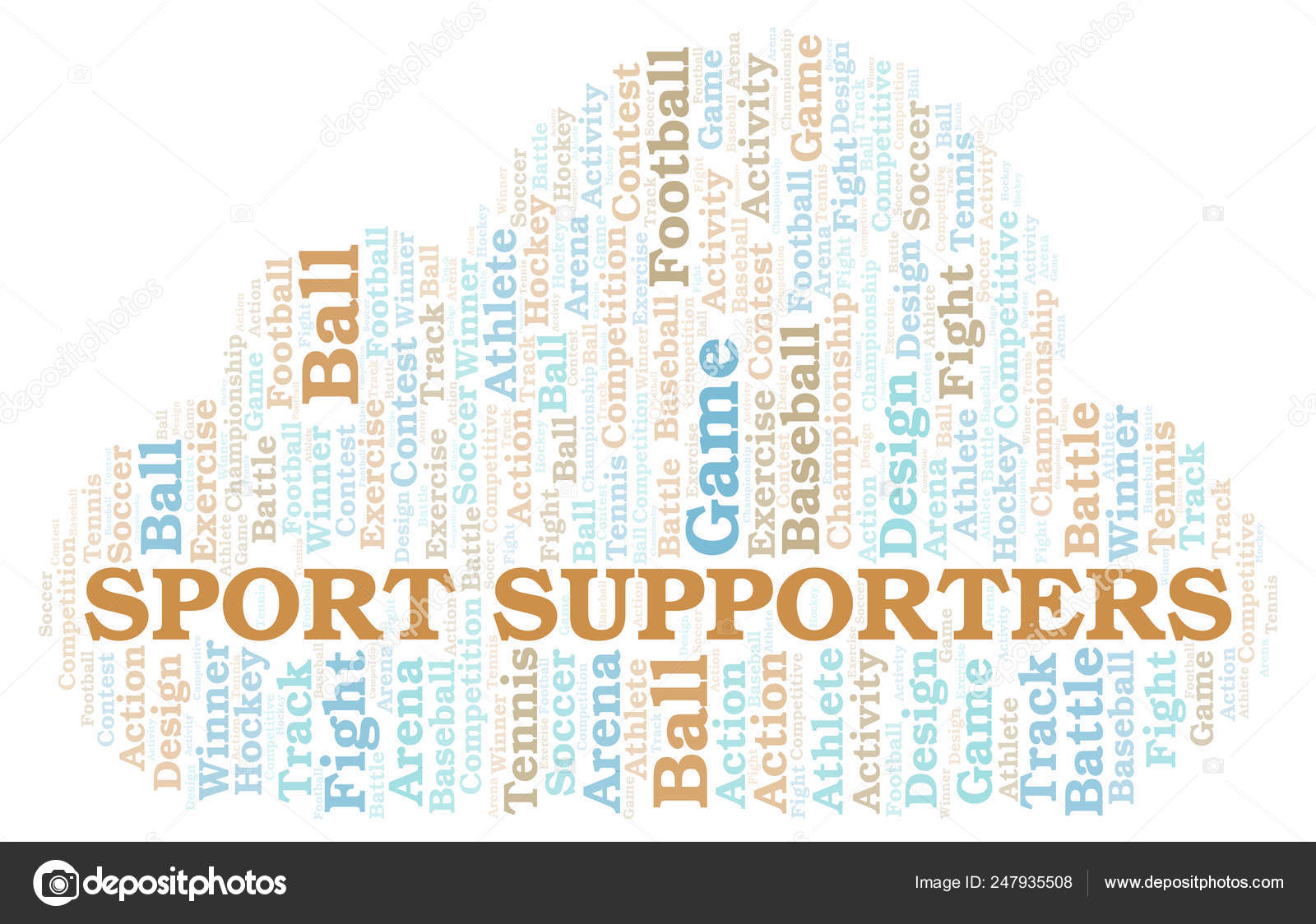 Sport Supporters Word Cloud Wordcloud Made Text Only — Stock Photo ...