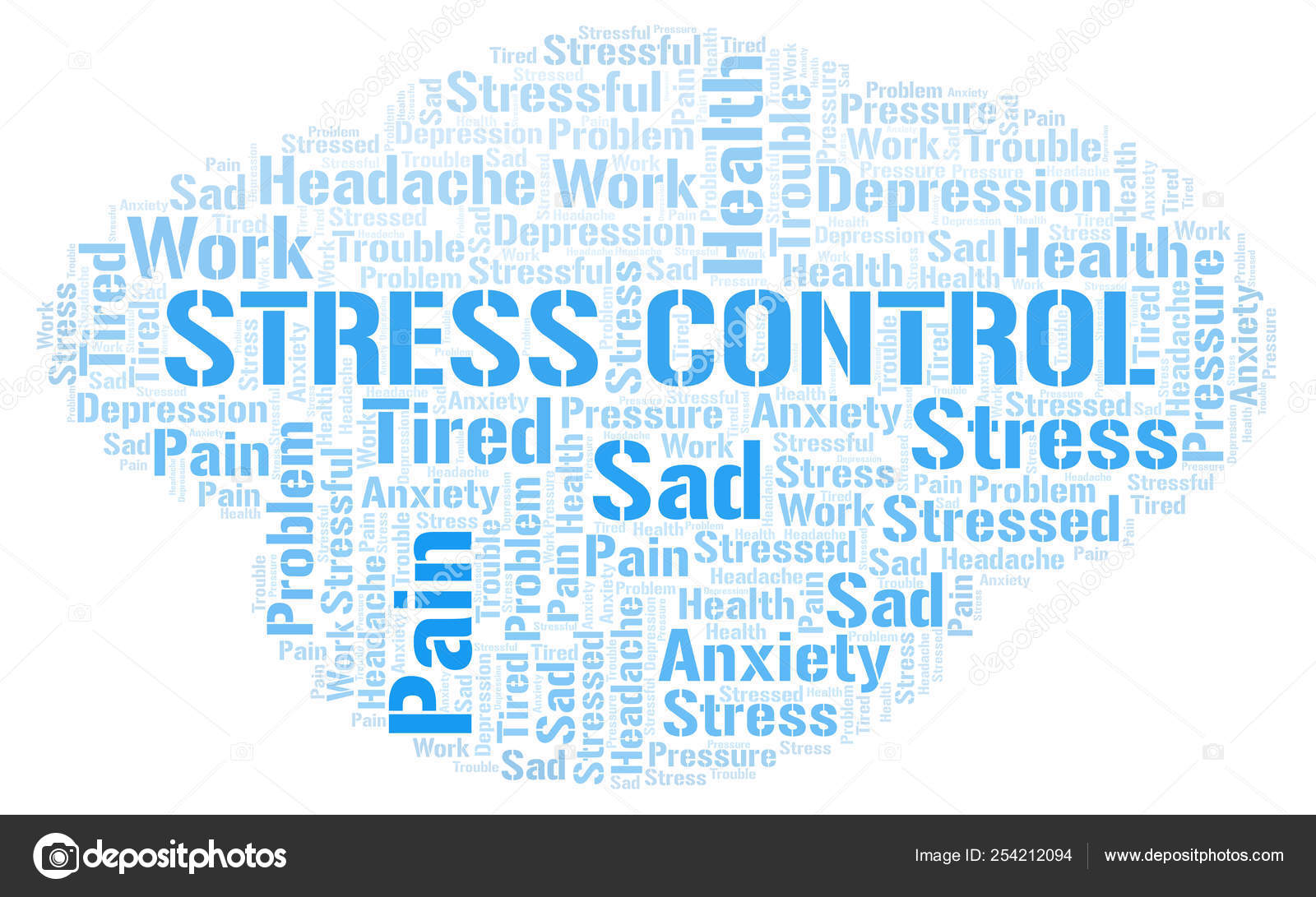 Stress Control Word Cloud Wordcloud Made Text Only Stock Vector by ...