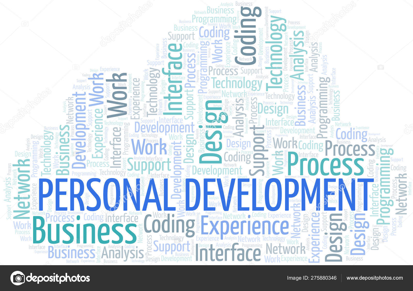 Personal Development word cloud. Wordcloud made with text only. Stock ...