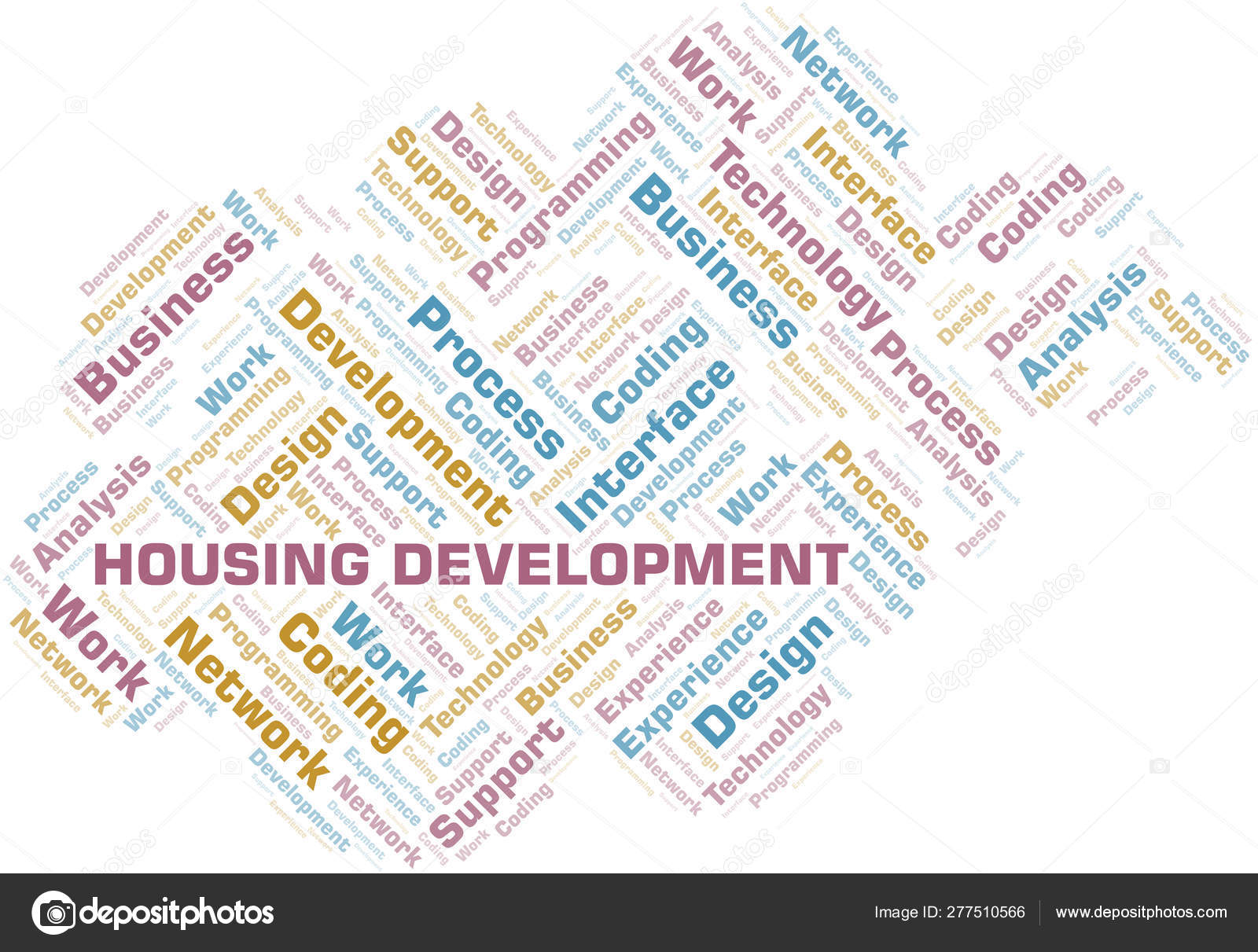 Housing Development word cloud. Wordcloud made with text only. — Stock ...