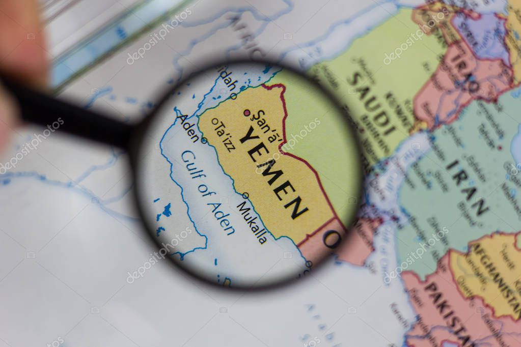 Yemen en el mapa del mundo. 2022