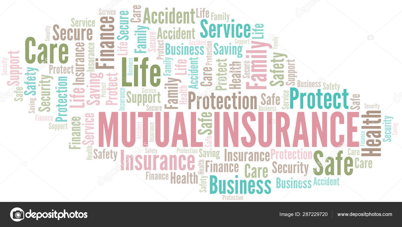 Mutual Insurance word cloud vector made with text only. Stock Vector ...