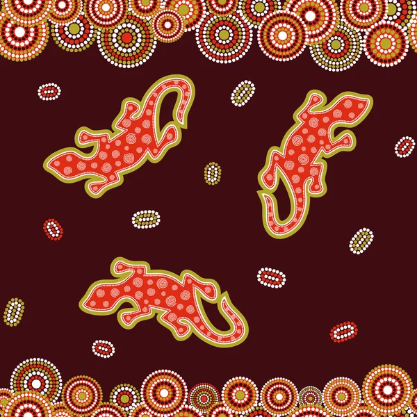 Australian aboriginal art seamless vector pattern with dolphin, turtle ...