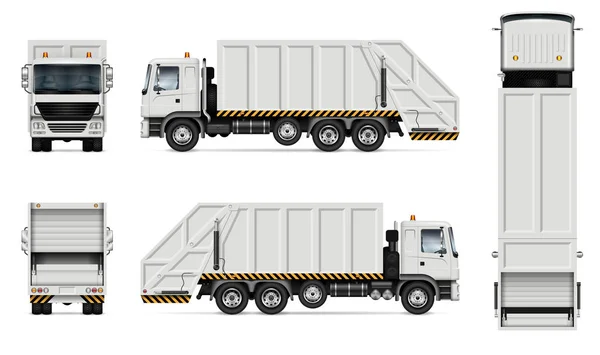 Dropside Truck Vector Mockup White Vehicle Branding Corporate Identity ...