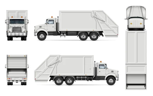 Dropside Truck Vector Mockup White Vehicle Branding Corporate Identity ...