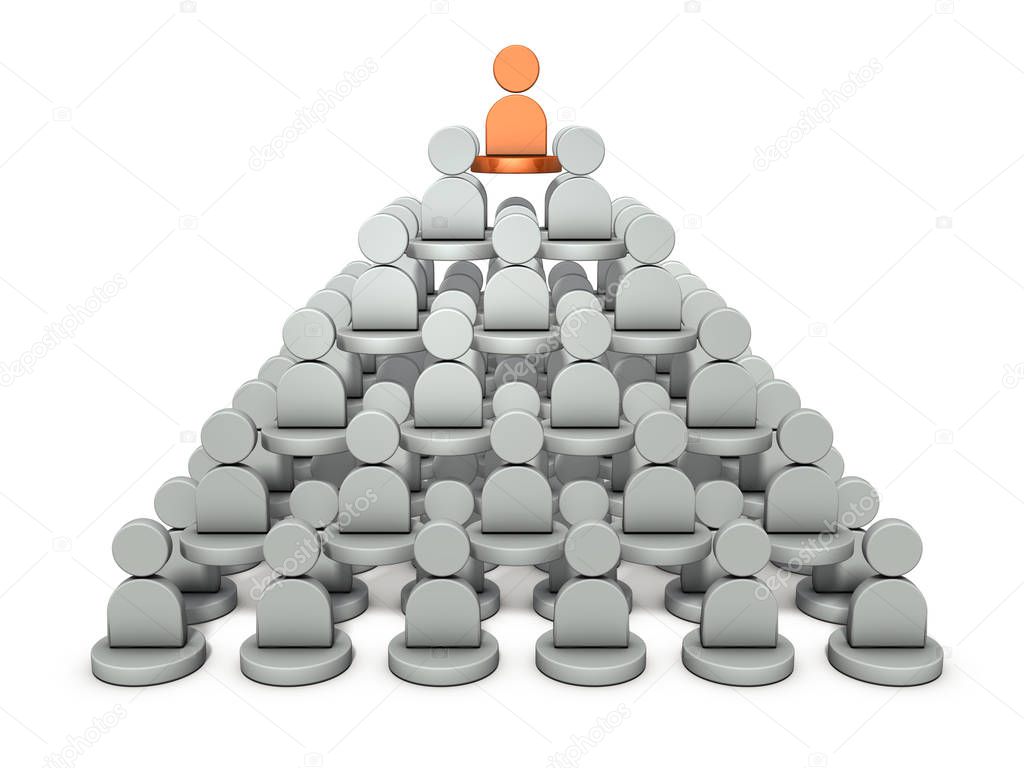 Es una estructura piramidal, rango de poder. Representa la estructura ...