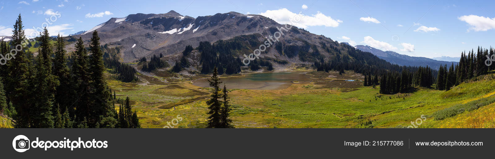Beautiful Panoramic Landscape View Vibrant Sunny Summer Day Taken ...