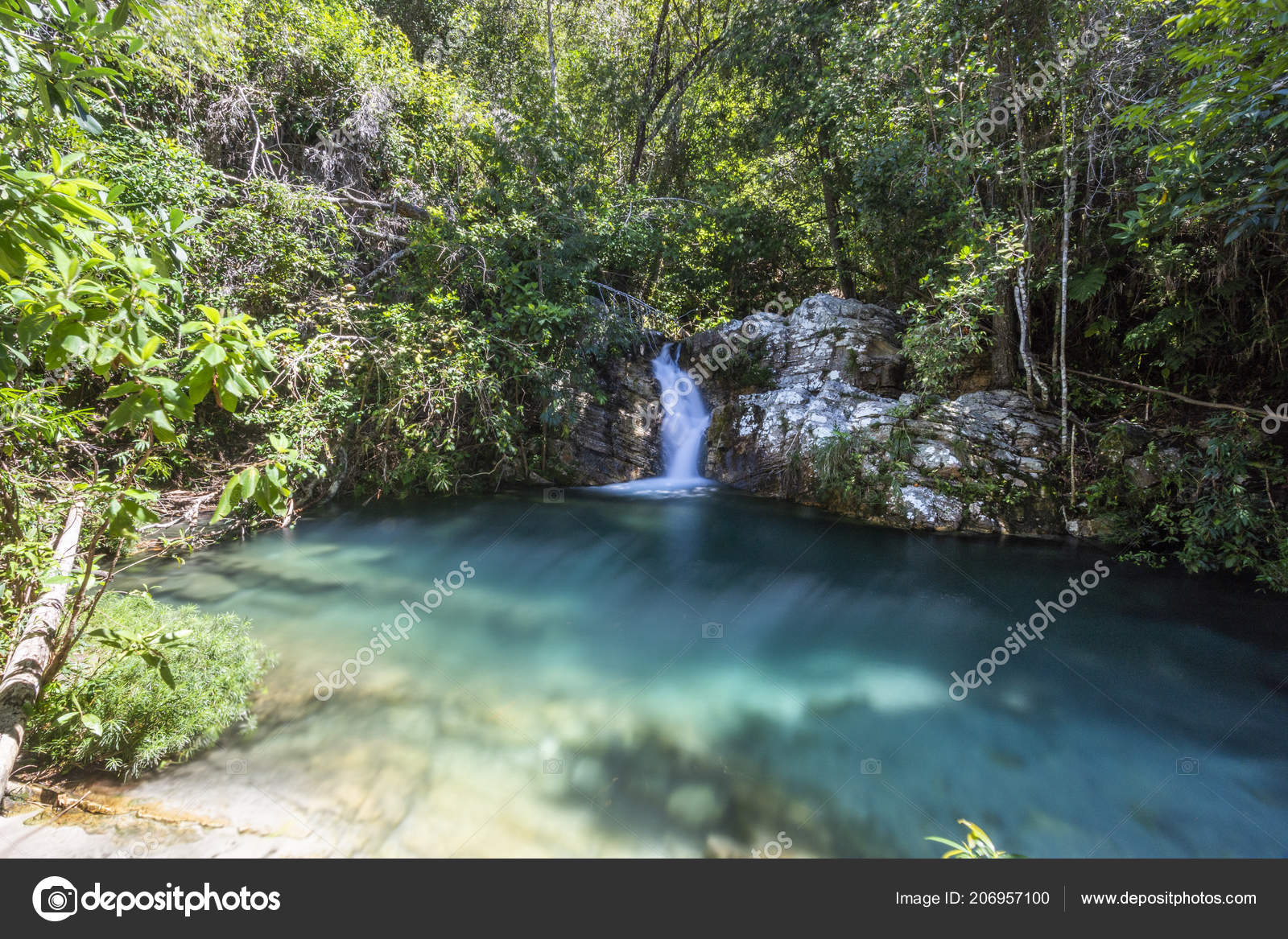 Beautiful Santa Barbara Waterfall Crystal Clear Blue Water Nature ...