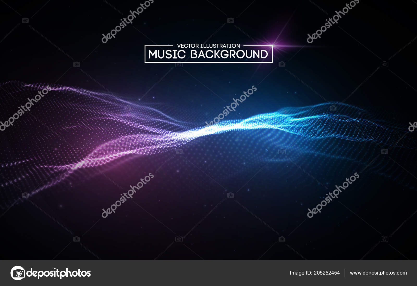 Music abstract background blue. Equalizer for music, showing sound ...