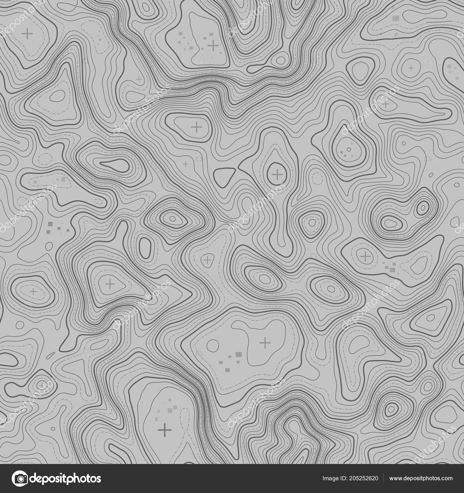 Seamless pattern. Topographic map background with space for copy ...