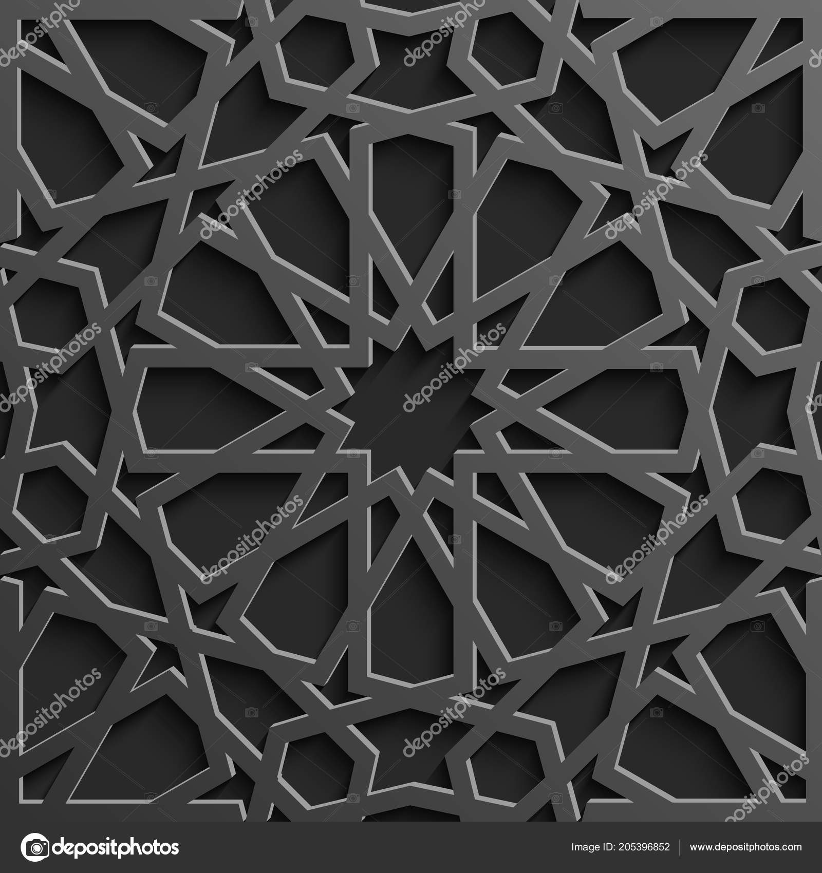 Seamless islamic pattern 3d . Traditional Arabic design element. Stock ...