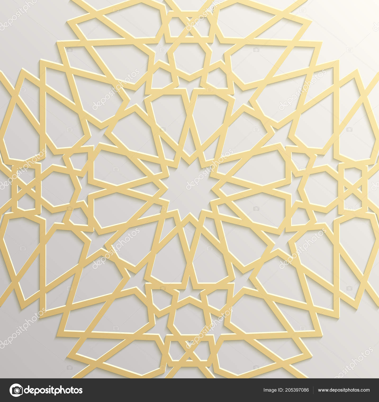 Seamless islamic pattern 3d . Traditional Arabic design element. Stock ...