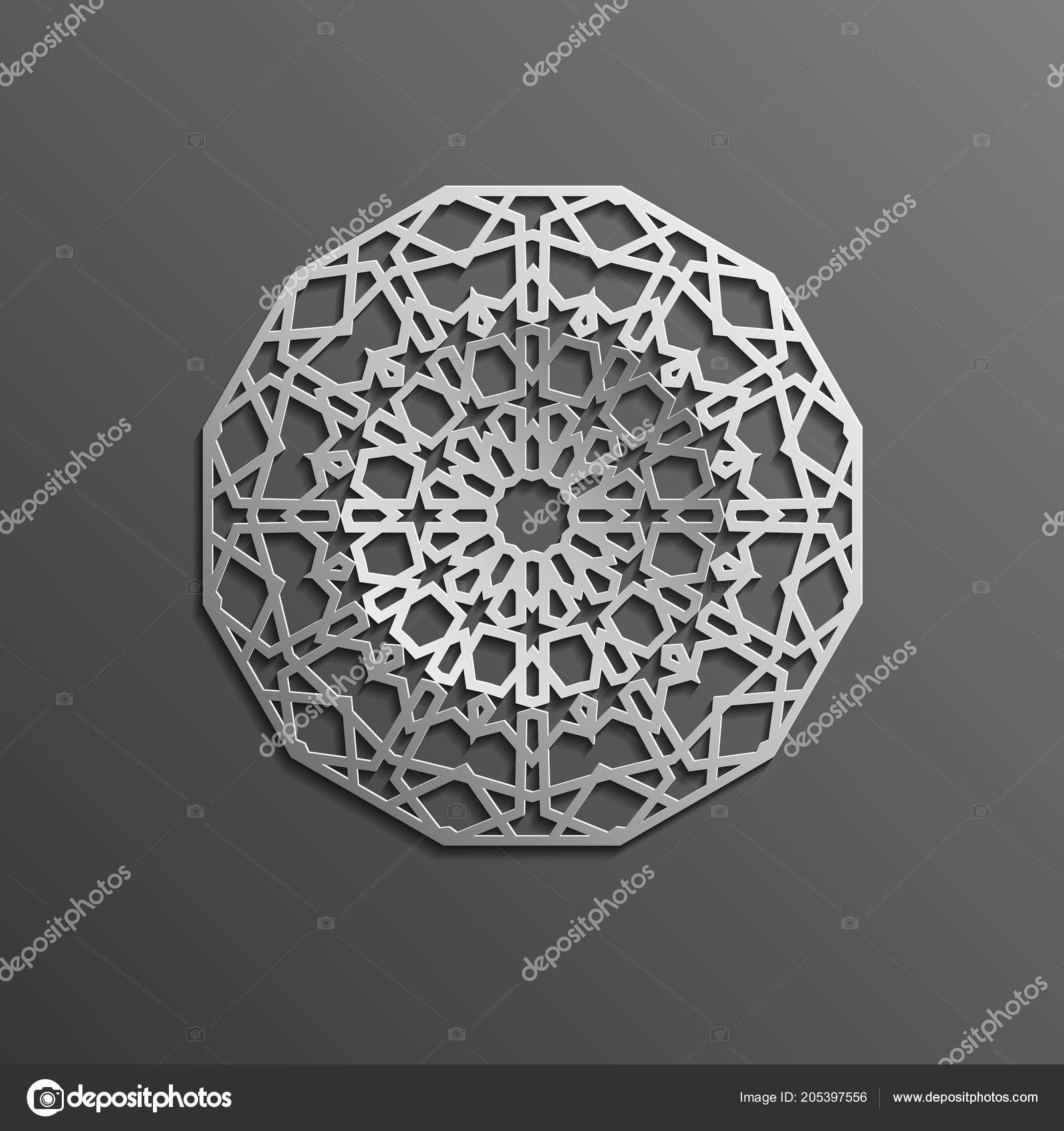 Seamless islamic pattern 3d . Traditional Arabic design element. Stock ...