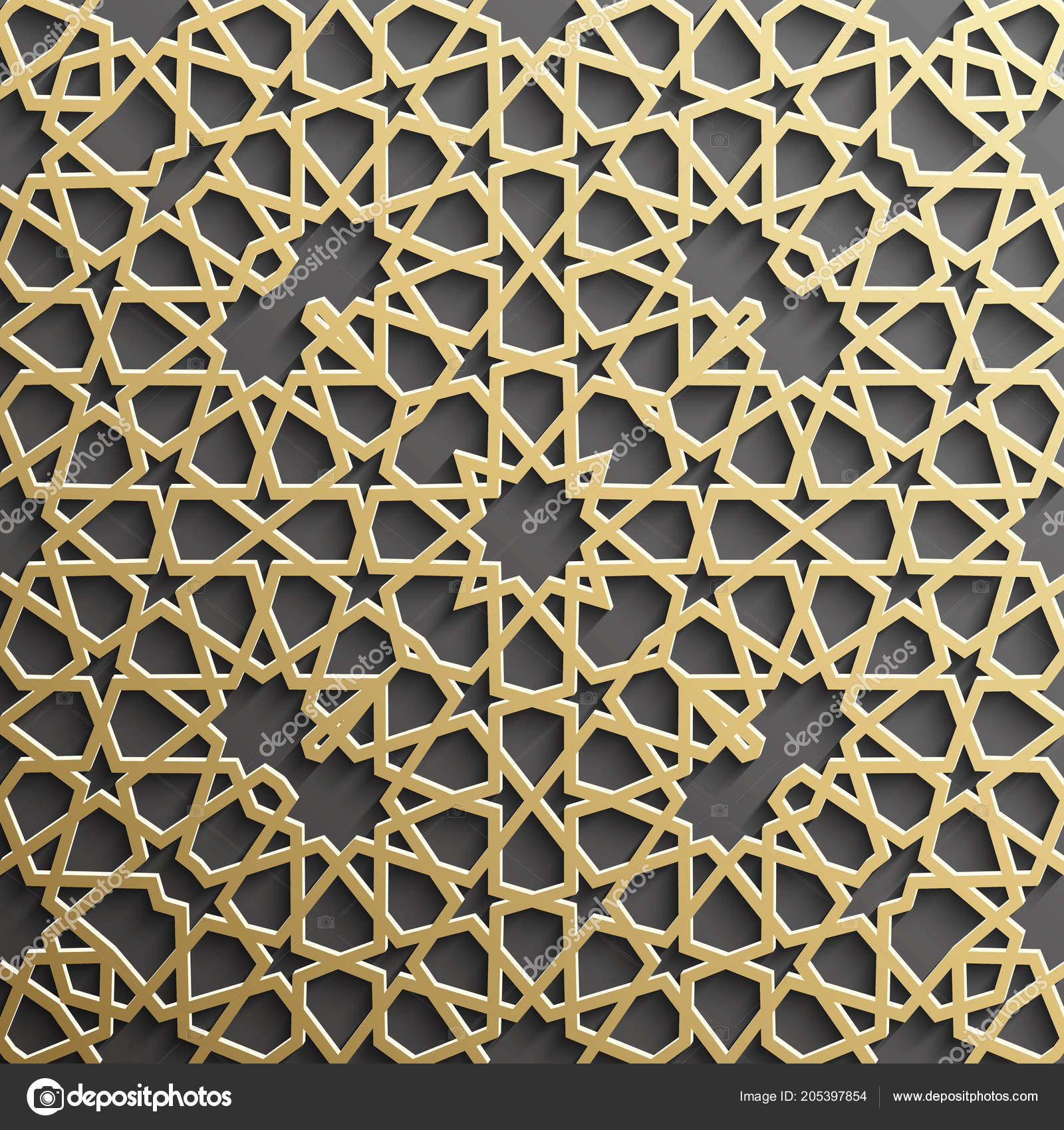 Seamless islamic pattern 3d . Traditional Arabic design element. Stock ...