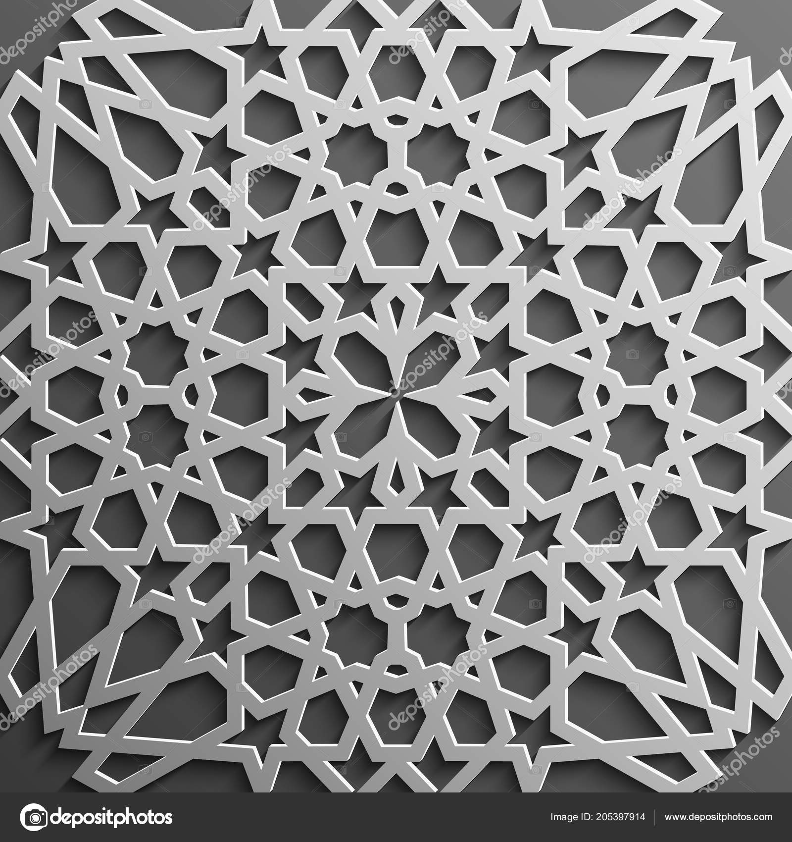 Seamless islamic pattern 3d . Traditional Arabic design element. Stock ...