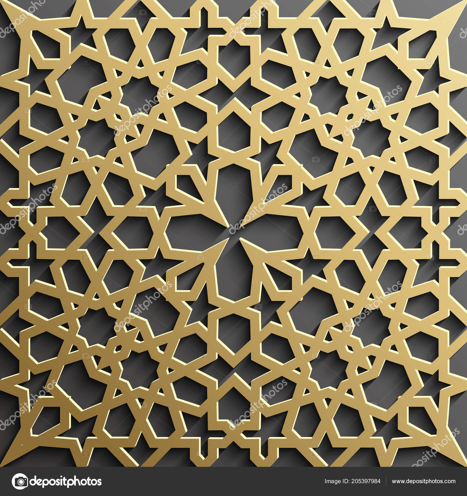 Seamless islamic pattern 3d . Traditional Arabic design element. Stock ...