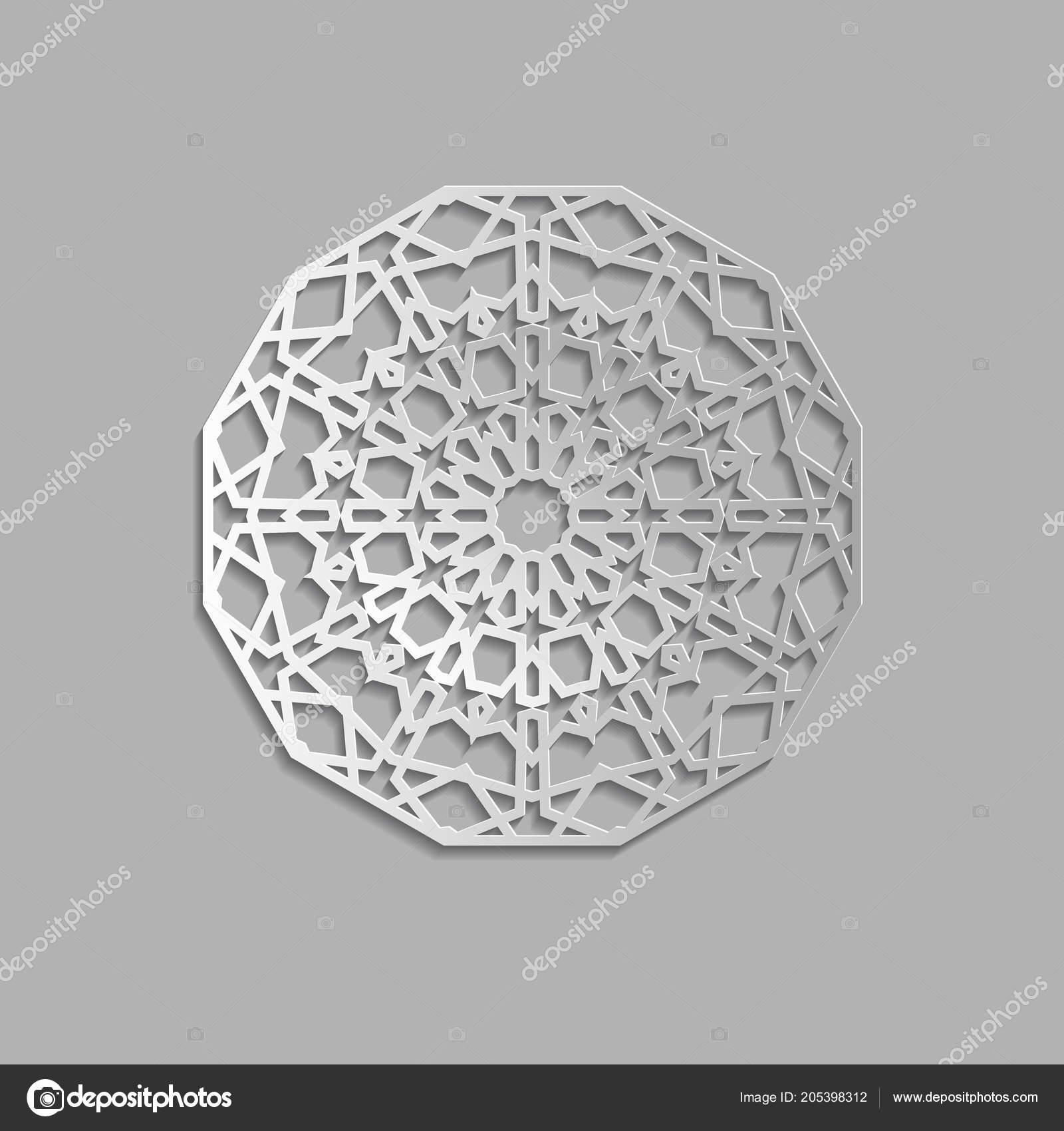 Seamless islamic pattern 3d . Traditional Arabic design element. Stock ...