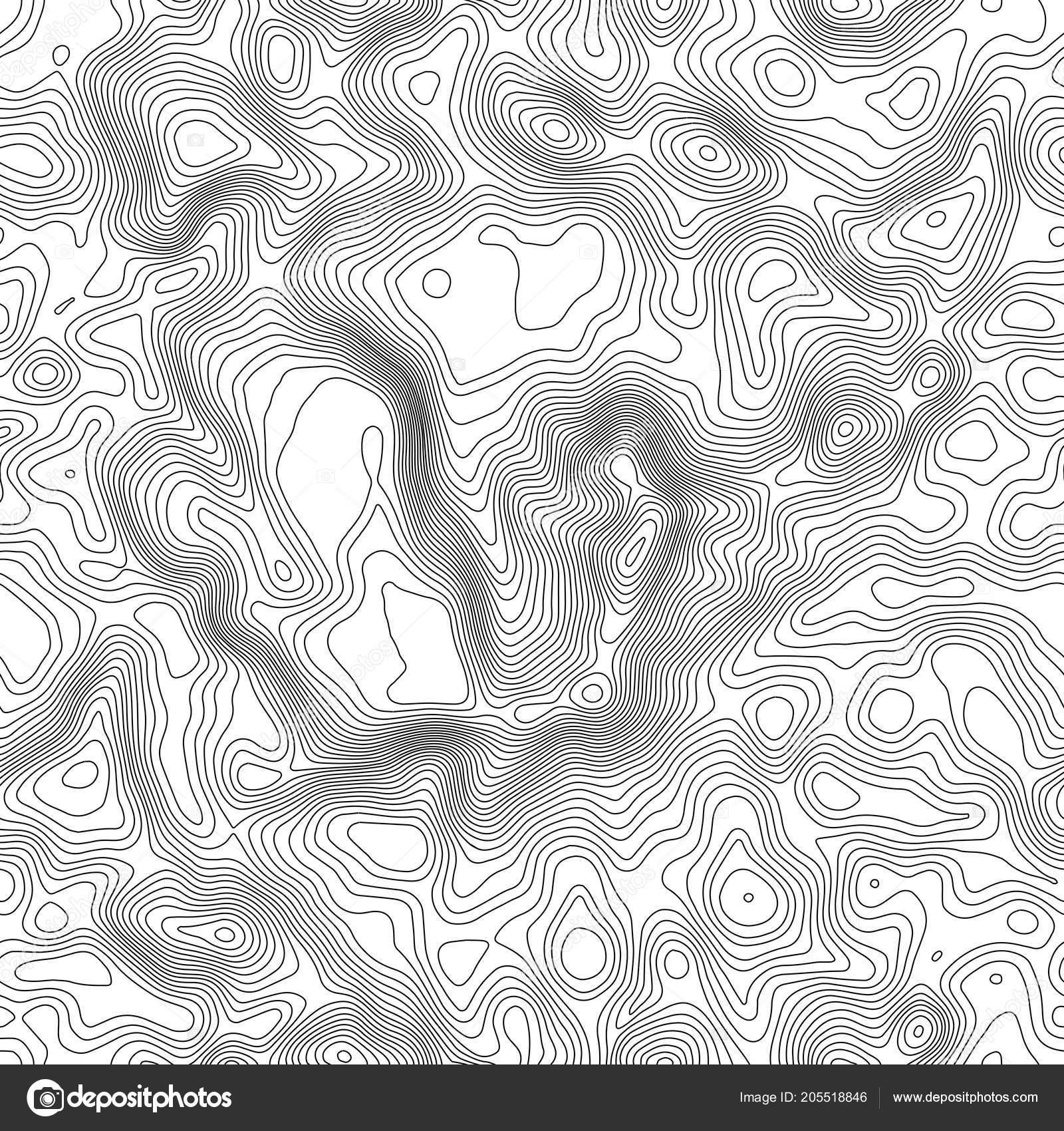 Seamless pattern. Topographic map background with space for copy ...