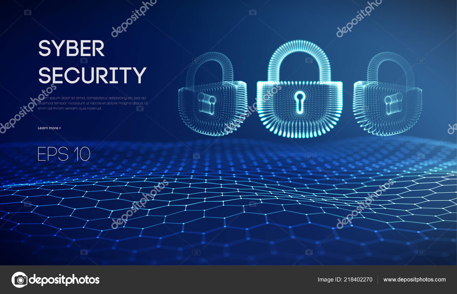 Cyber lock security vector illustration. Information protection and It ...