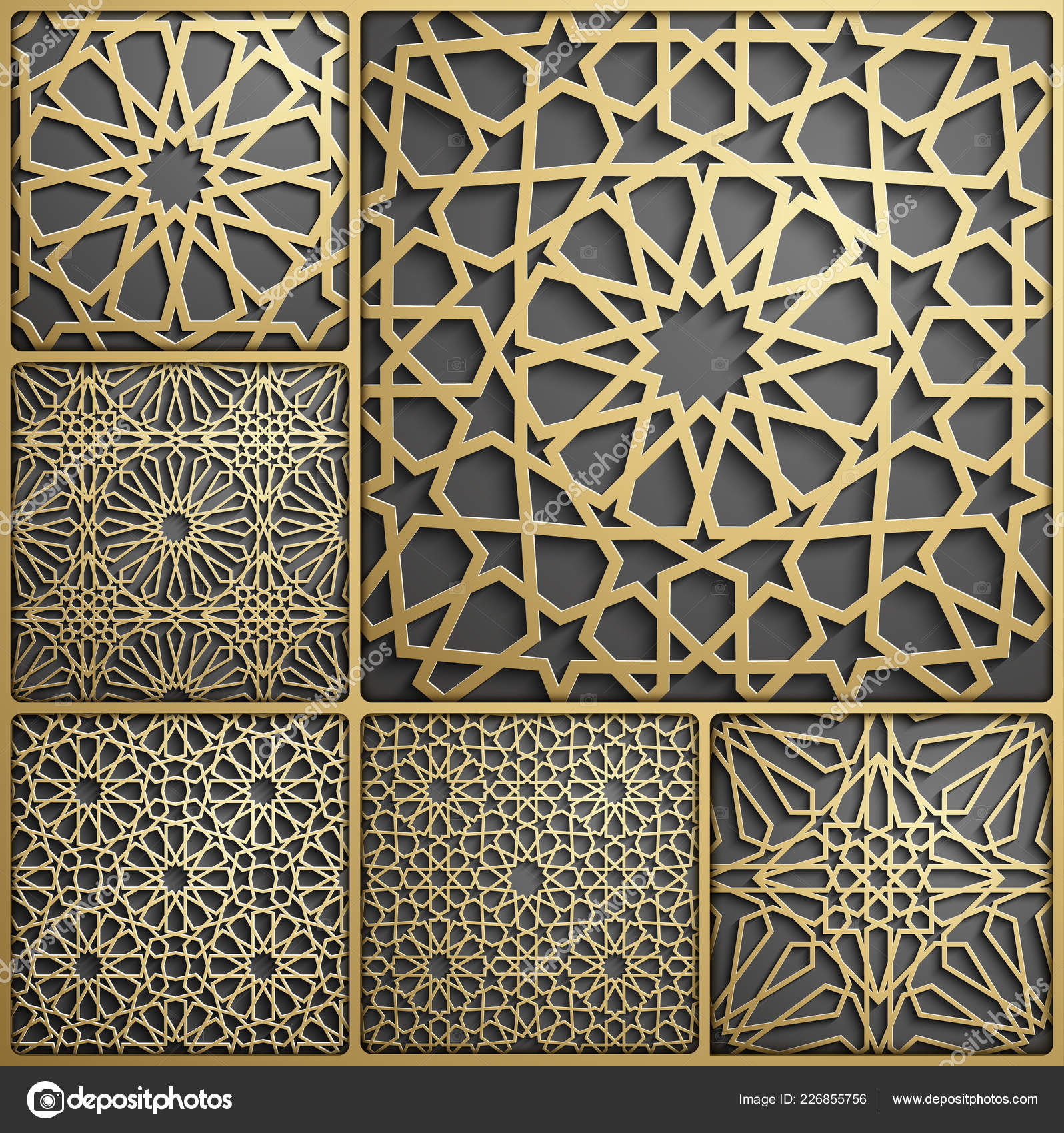 Islam ornamen vektor, persian motiff. Elemen pola bulat ramadan 3d ...