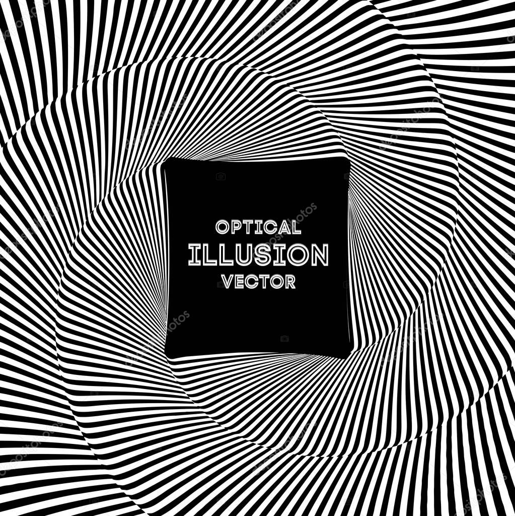 Fondo de líneas de ilusión óptica. Ilusiones abstractas en blanco y ... Fondo de líneas de ilusión óptica. Ilusiones abstractas en blanco y ...