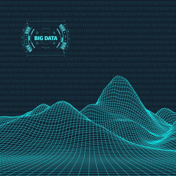 Data visualization background . Futuristic design hud element . Binary ...