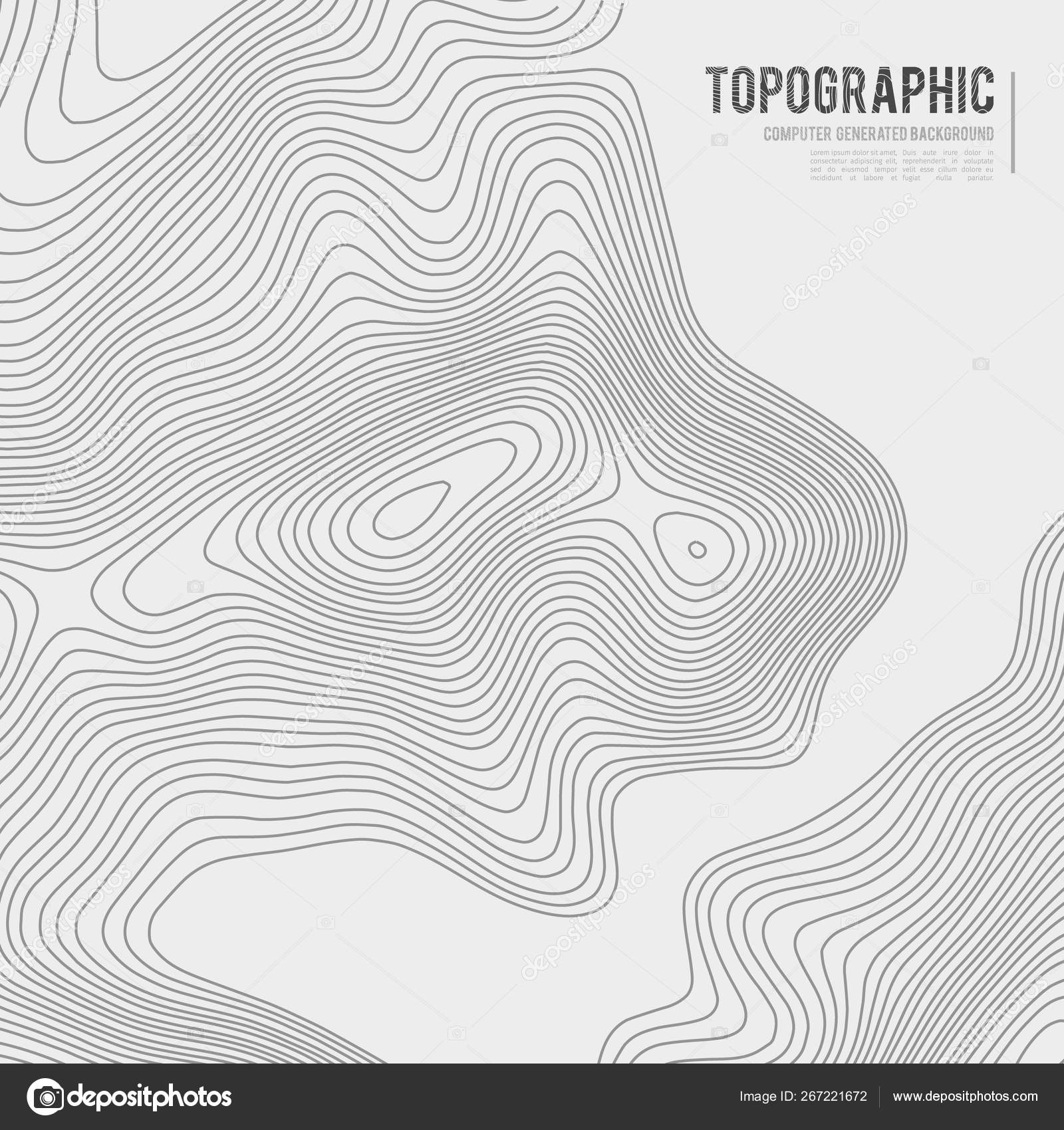 Grey contours vector topography. Geographic mountain topography vector ...