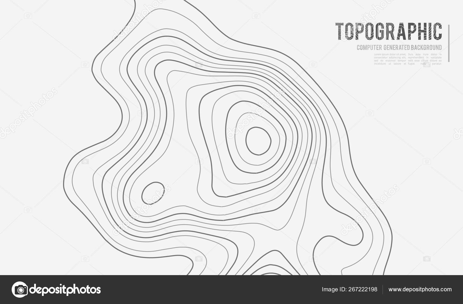 Grey contours vector topography. Geographic mountain topography vector ...