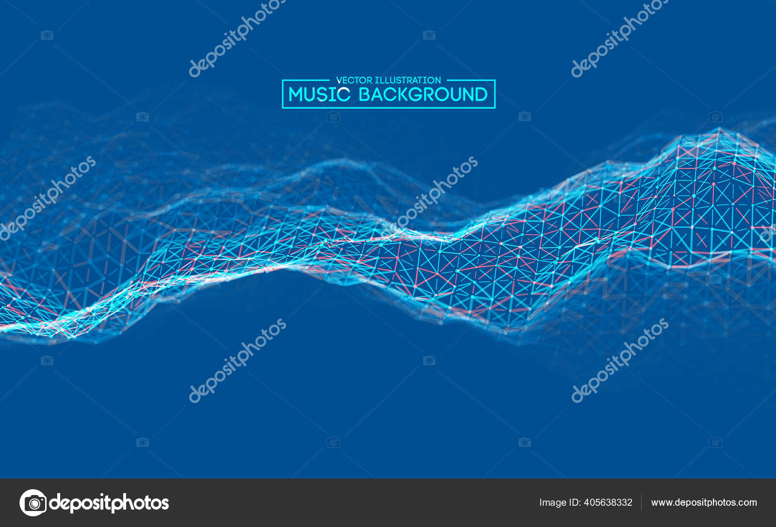Blue background design. Colourful music background design. Abstract ...